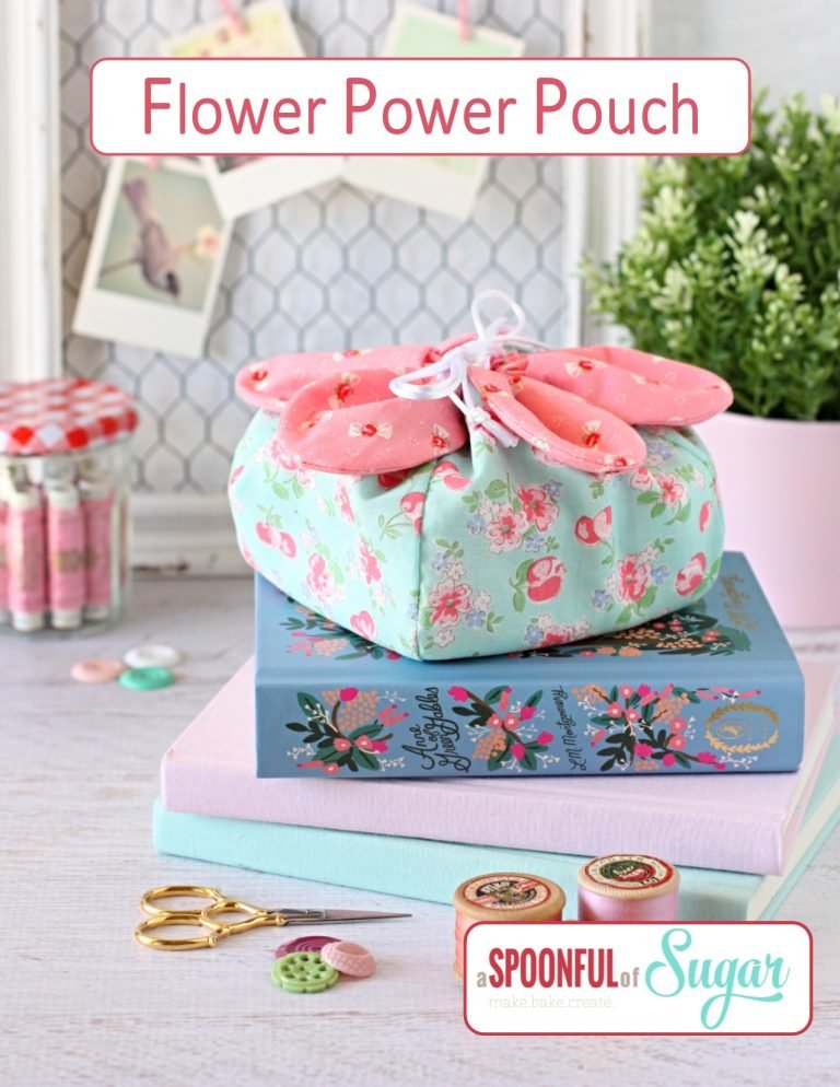 Pretty Flower Power Pouch - A Spoonful of Sugar