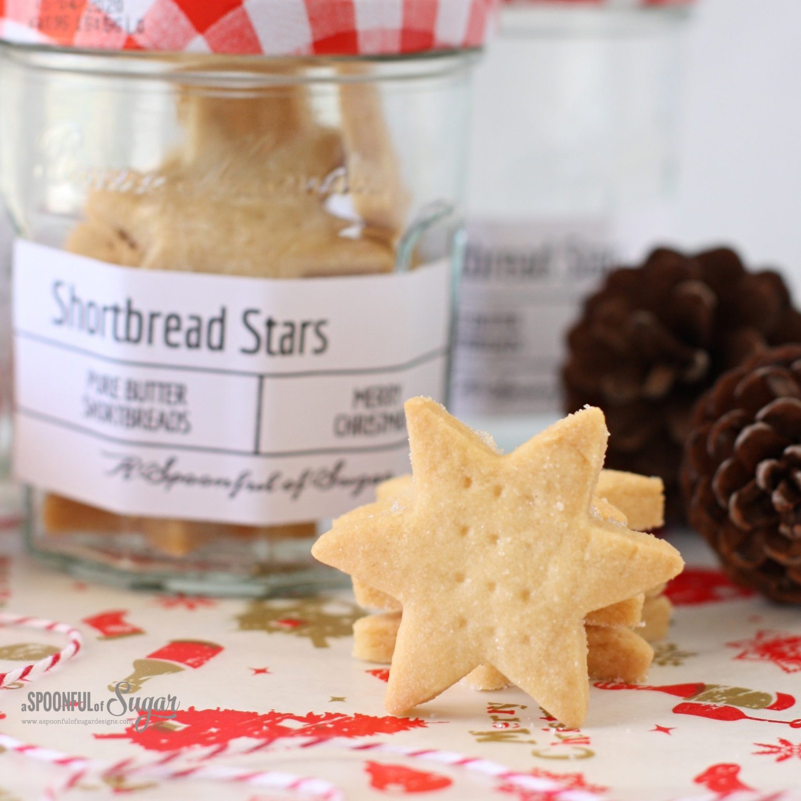 Christmas Shortbread Stars - A Spoonful of Sugar