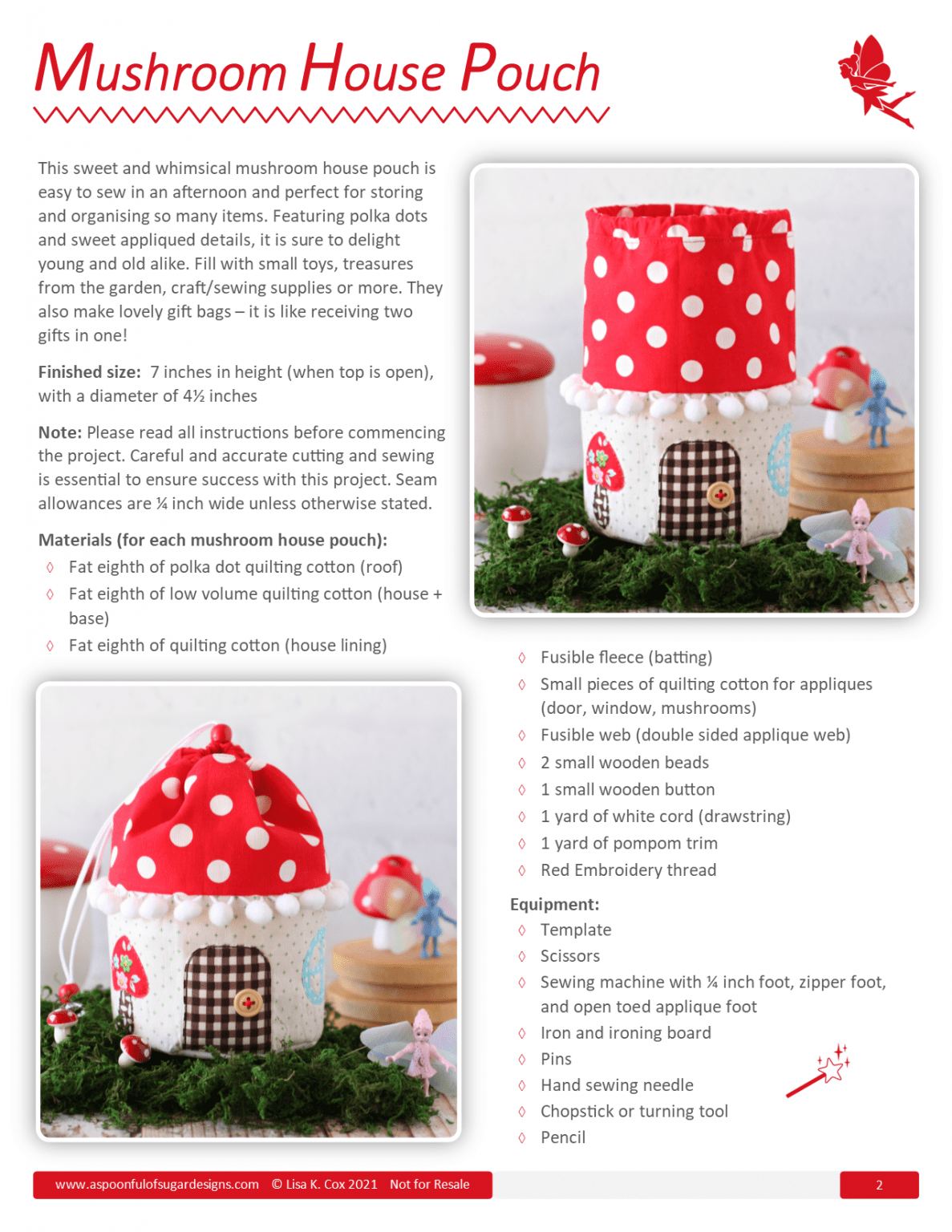 Mushroom House Pouch - A Spoonful of Sugar