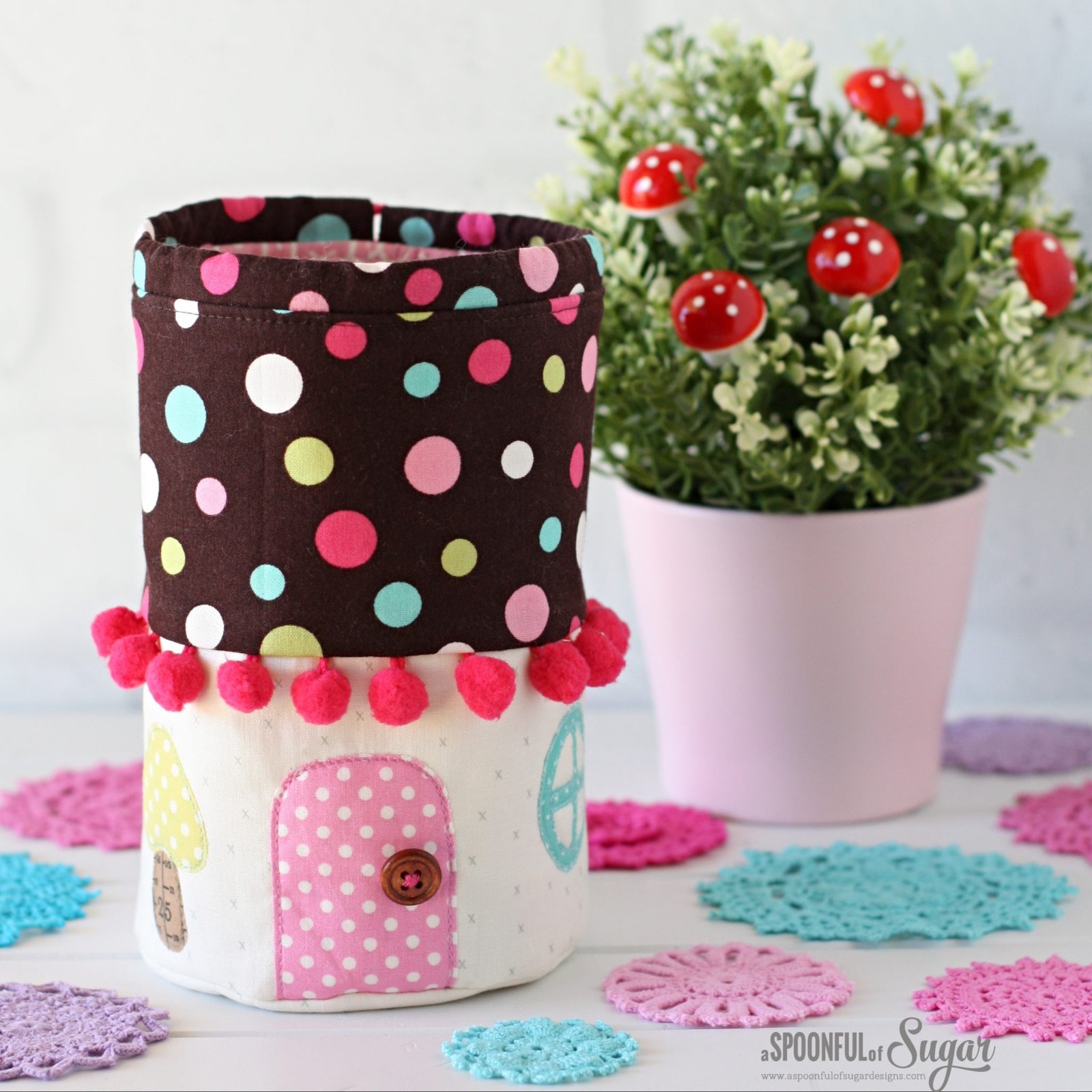 Toadstool House Pouch - A Spoonful of Sugar