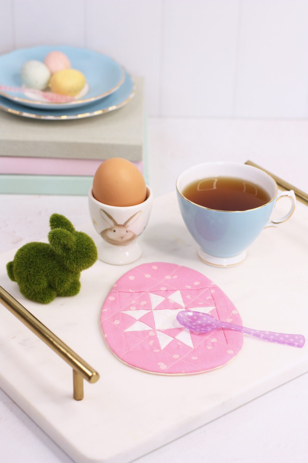 Patchwork Egg Mugrug - A Spoonful of Sugar