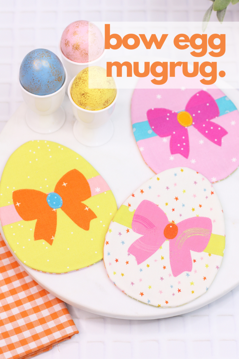 Bow Egg Mugrug - A Spoonful of Sugar