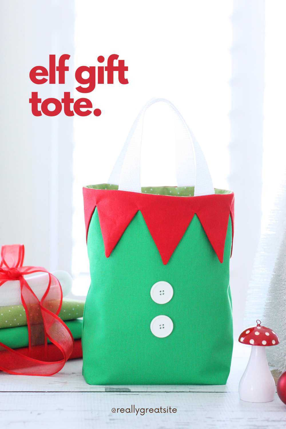 Elf Gift Tote: Sweet and Sustainable Gift Wrap - A Spoonful of Sugar